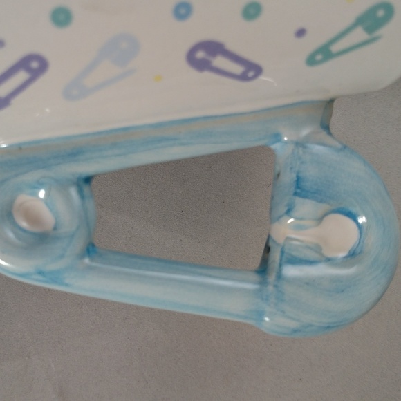 Dining | Vintage Baby Boy Mug With Retro Diaper Pin Handle | Poshmark